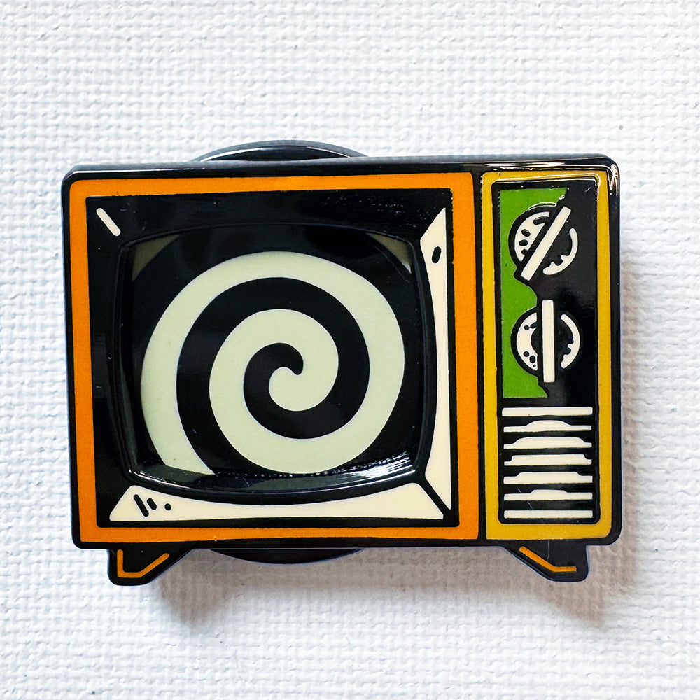 Strike Gently - Spinning Hypno TV Deluxe Pin
