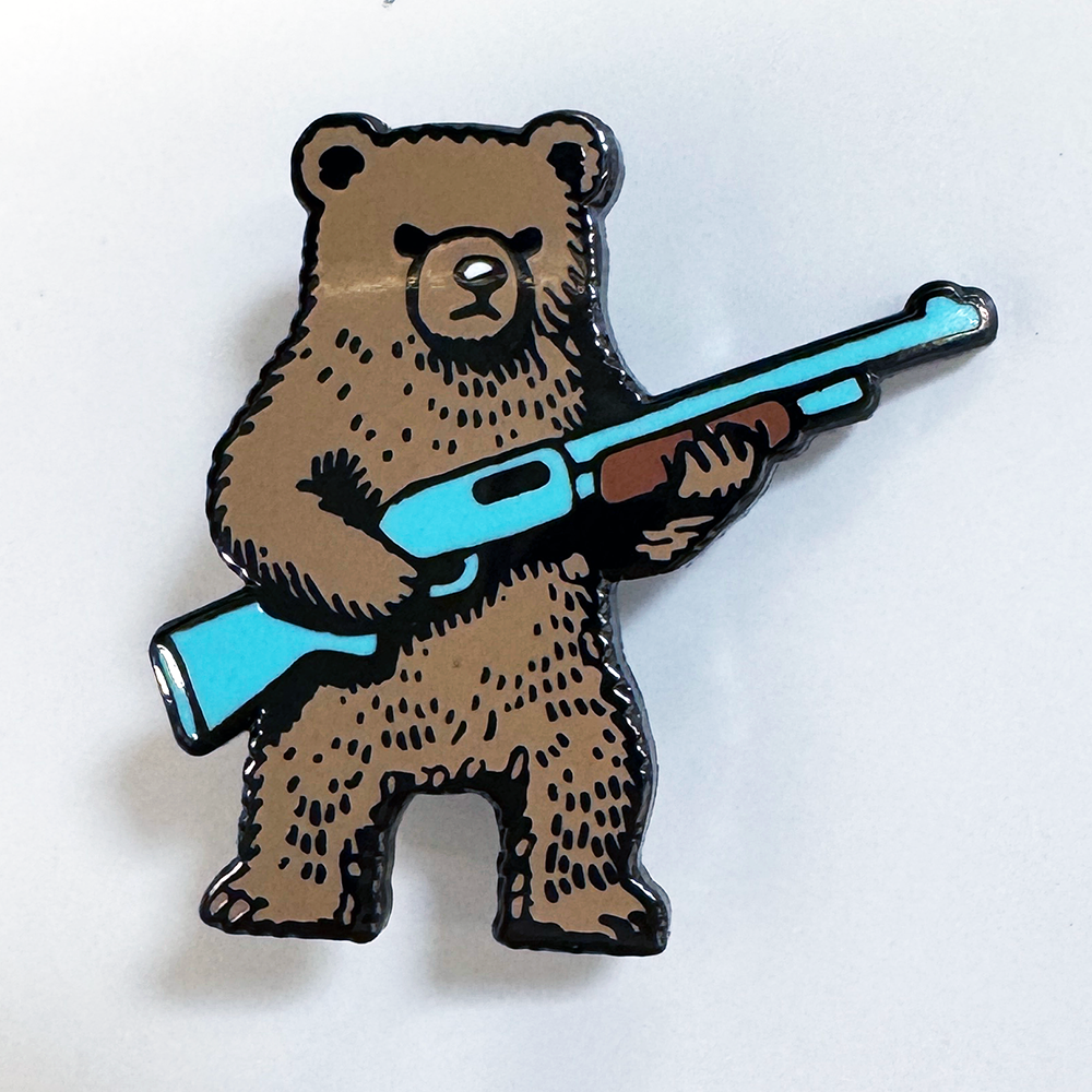 Strike Gently - Bear Arms Pin