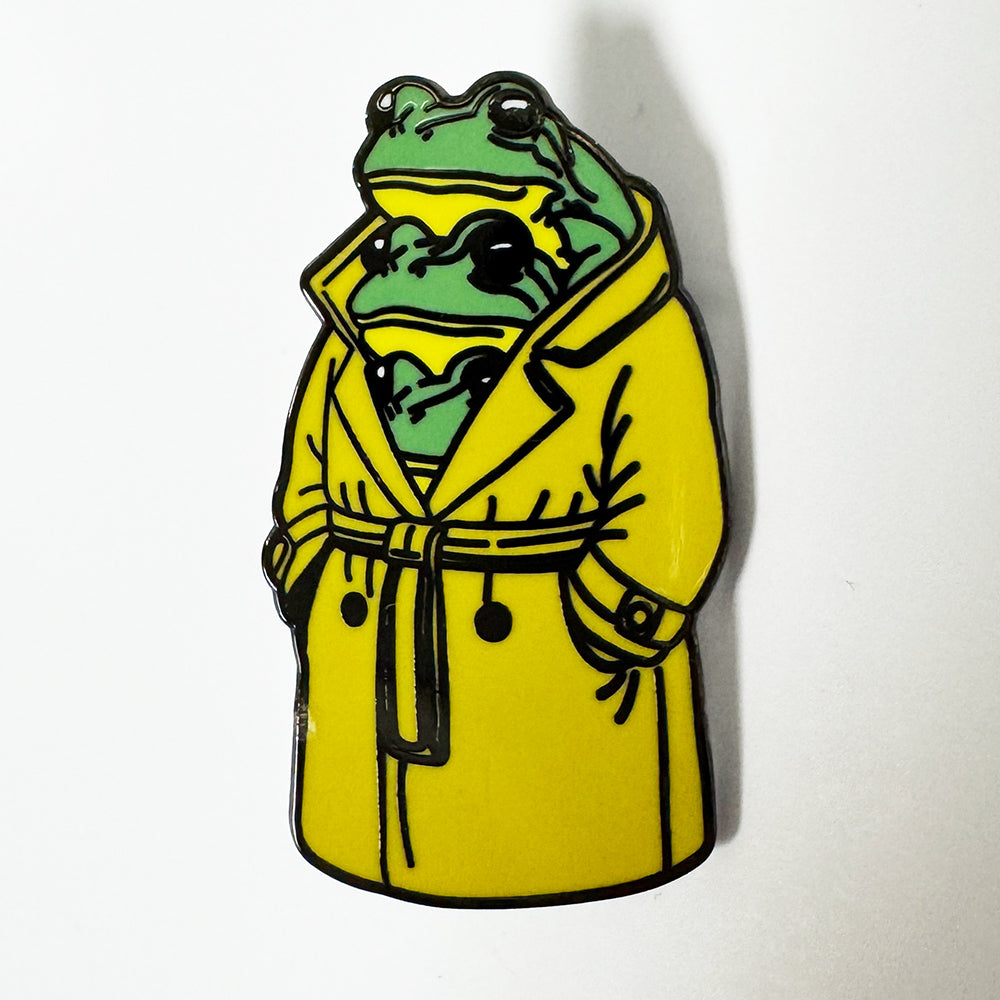 Strike Gently - Trenchcoat Frogs Pin