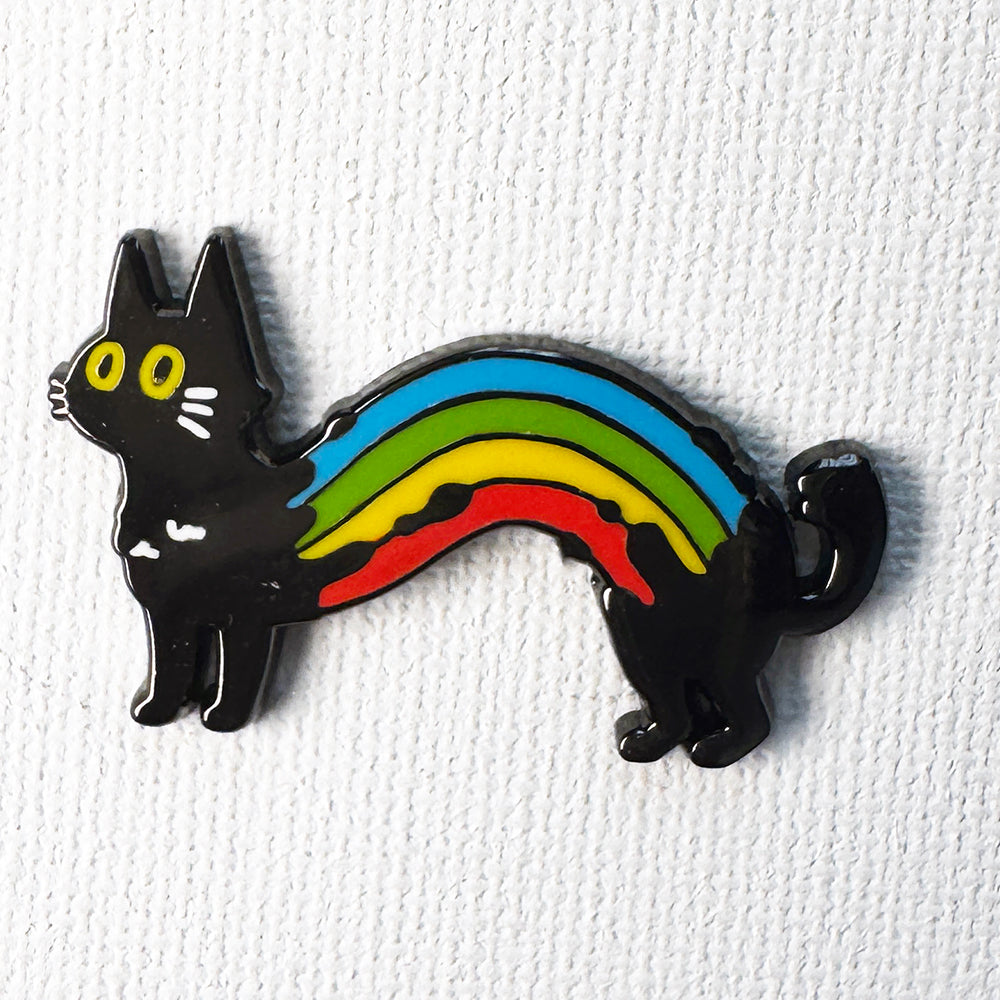 Strike Gently - Rainbow Cat Pin
