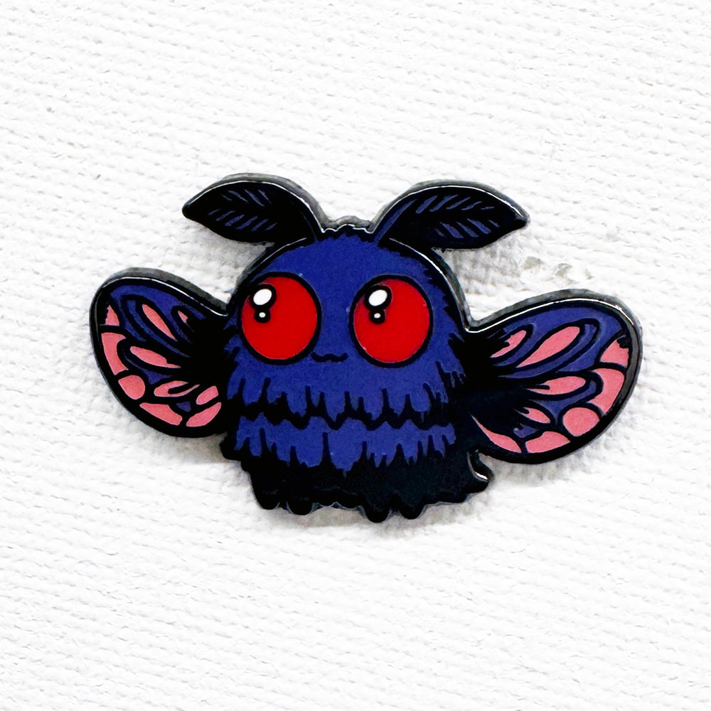 Strike Gently - Mothman Pin (Kawaii Variant)